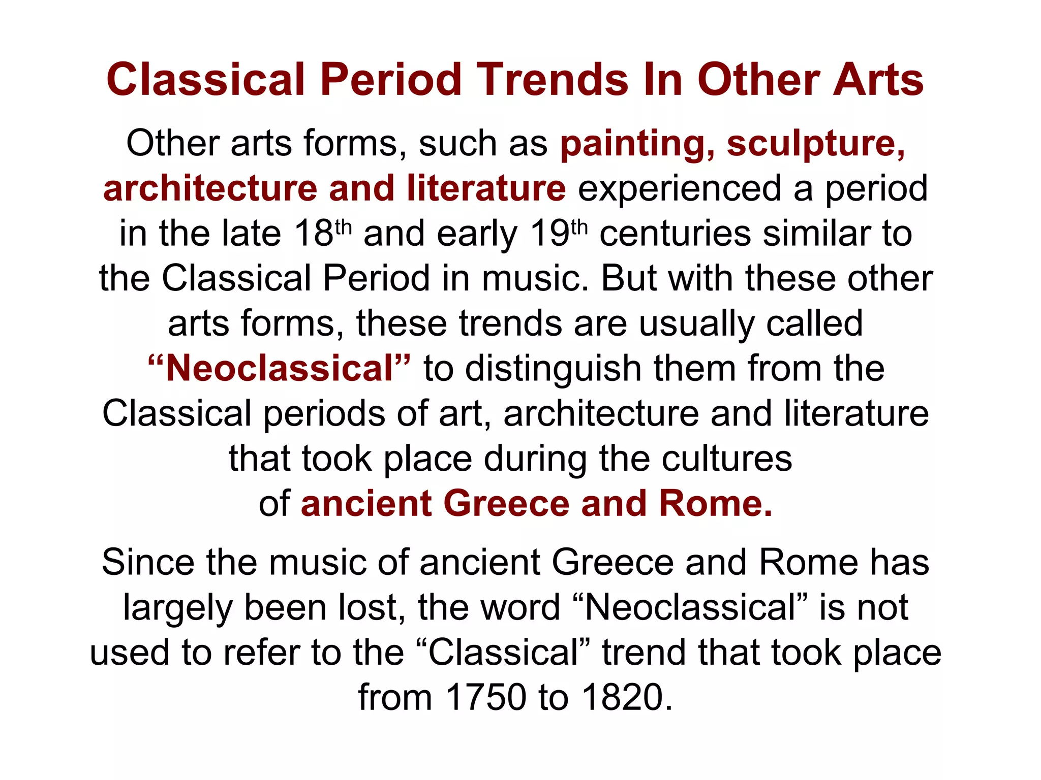 The Classical Period of Western Music | PPT | Classical Music | Music