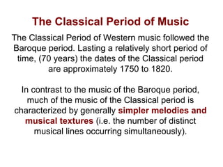 Classical Period Music