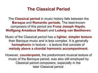 The Classical Period of Western Musical History | PPT
