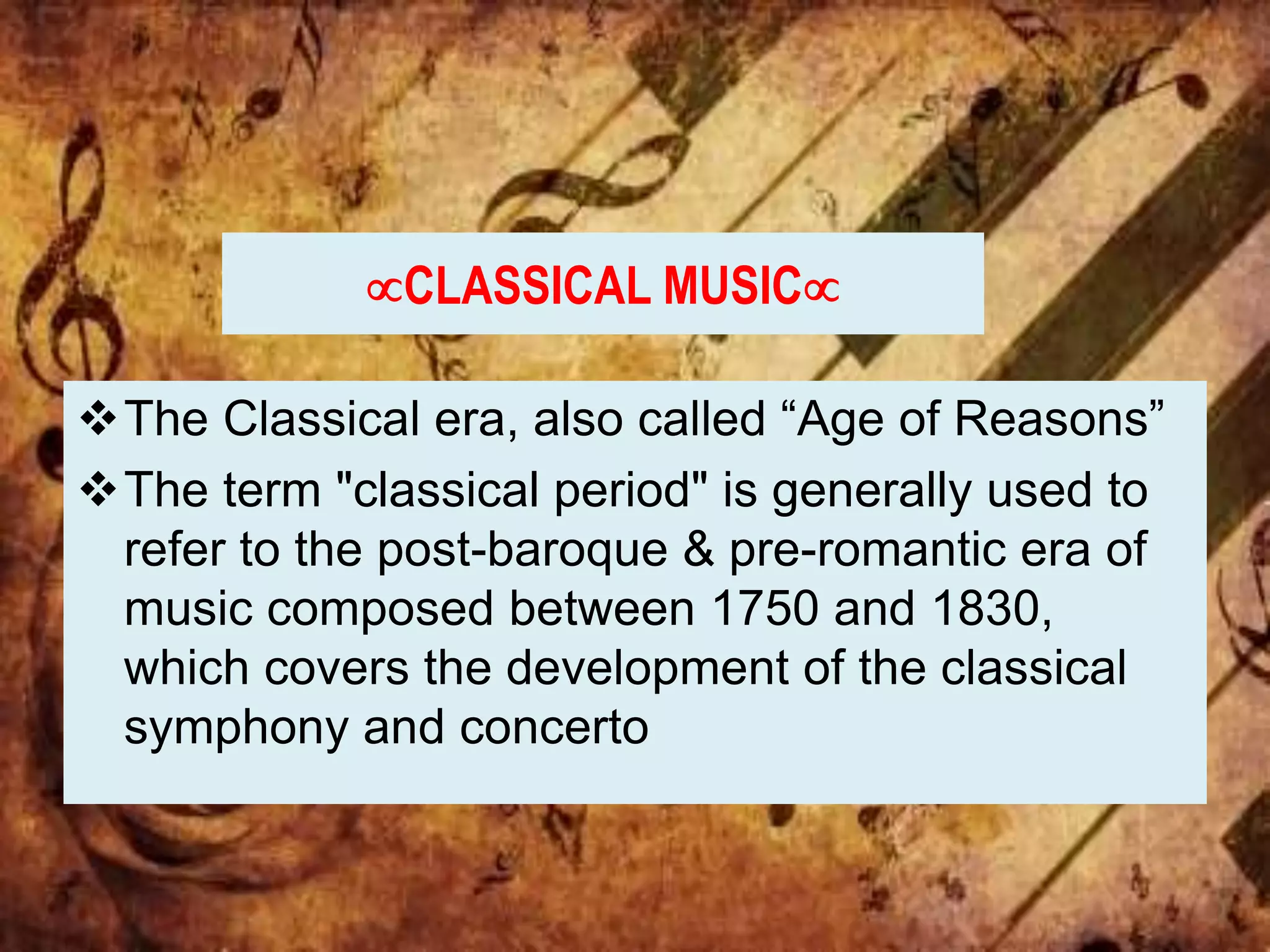 Classical period music | PPTX