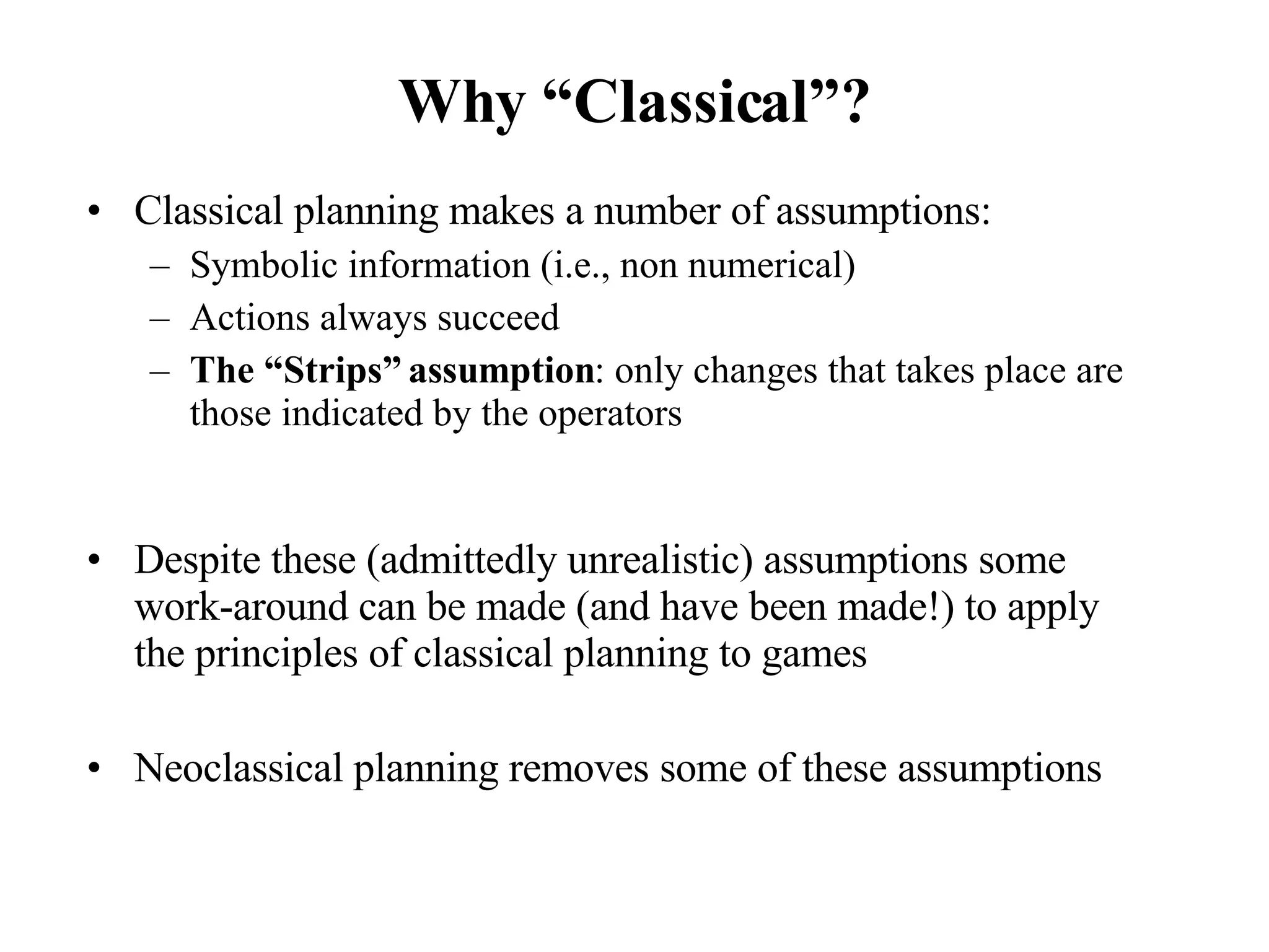Classical Planning | PPT