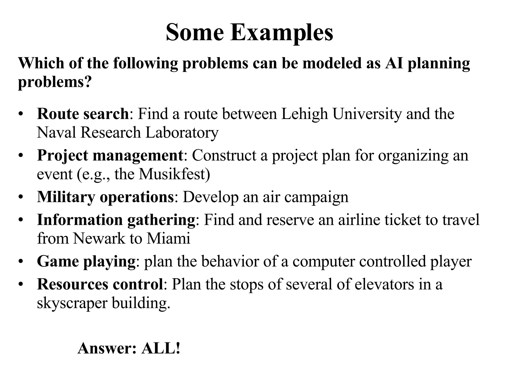 Classical Planning | PPT