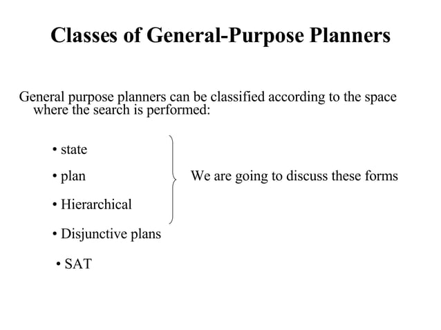 Classical Planning | PPT