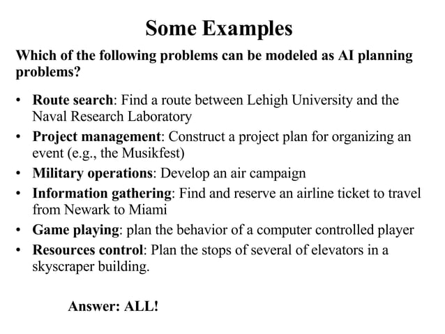 Classical Planning | PPT