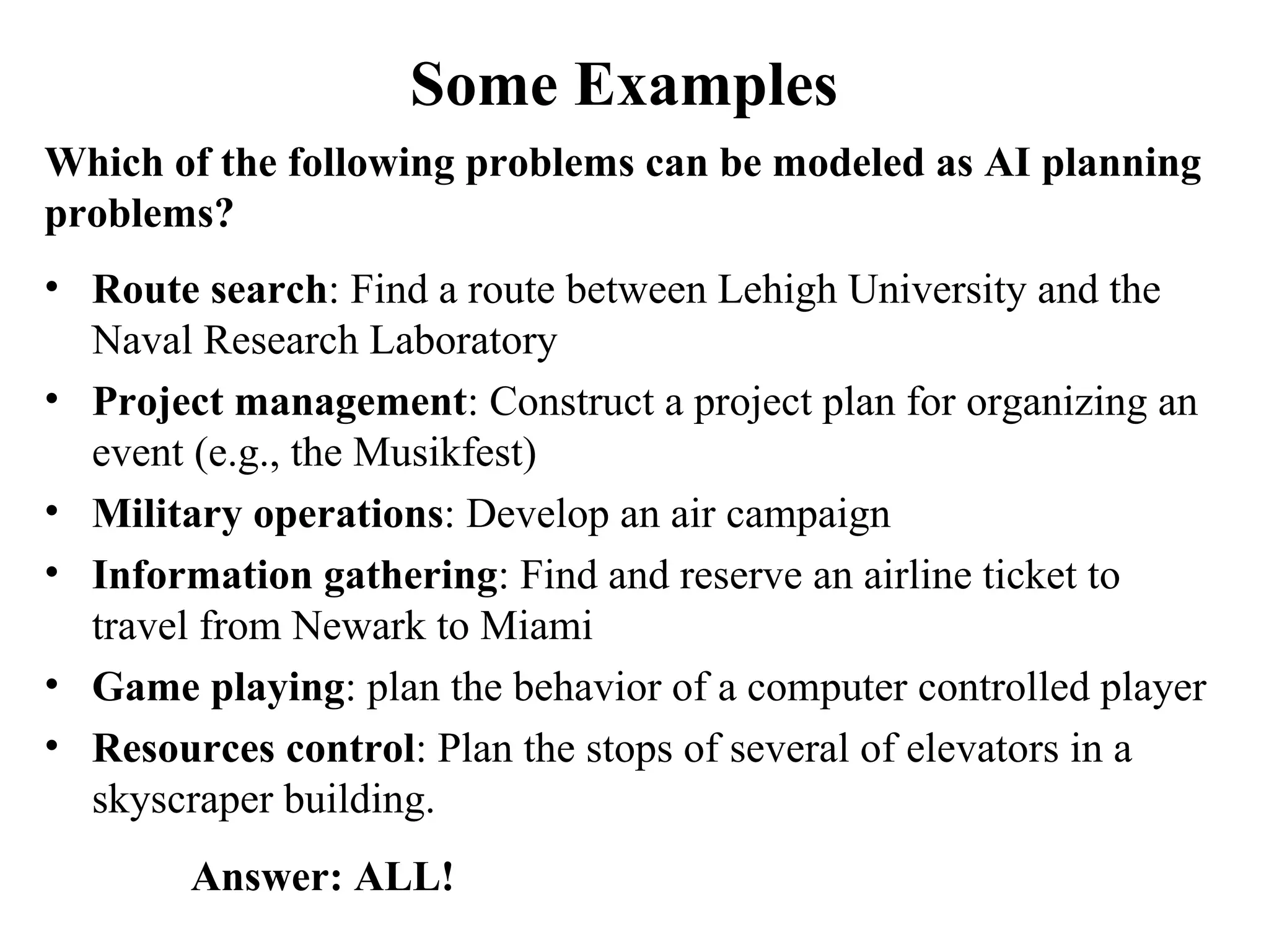 Classical Planning | PPT