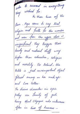 Classical poetry lectures (hand written assignment) | PDF | Free Download