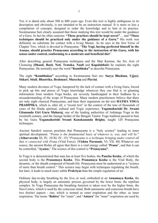 The Eight Classical Pranayamas by Ammaji | PDF