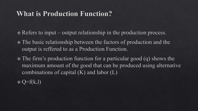Classical production function and three stages of production | PPTX