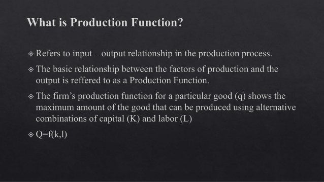 Classical production function and three stages of production