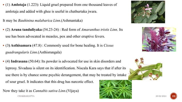 Chakradatta/Chitsasamgraha of Chkarapanidatta.pptx- Ayurveda Samhitha ...
