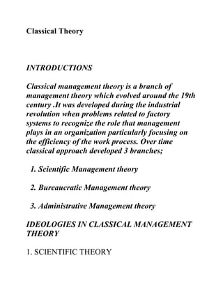 Classical theory | DOCX