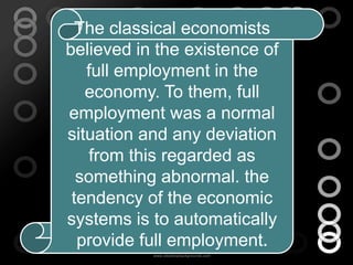 Classical theory of employment | PPTX