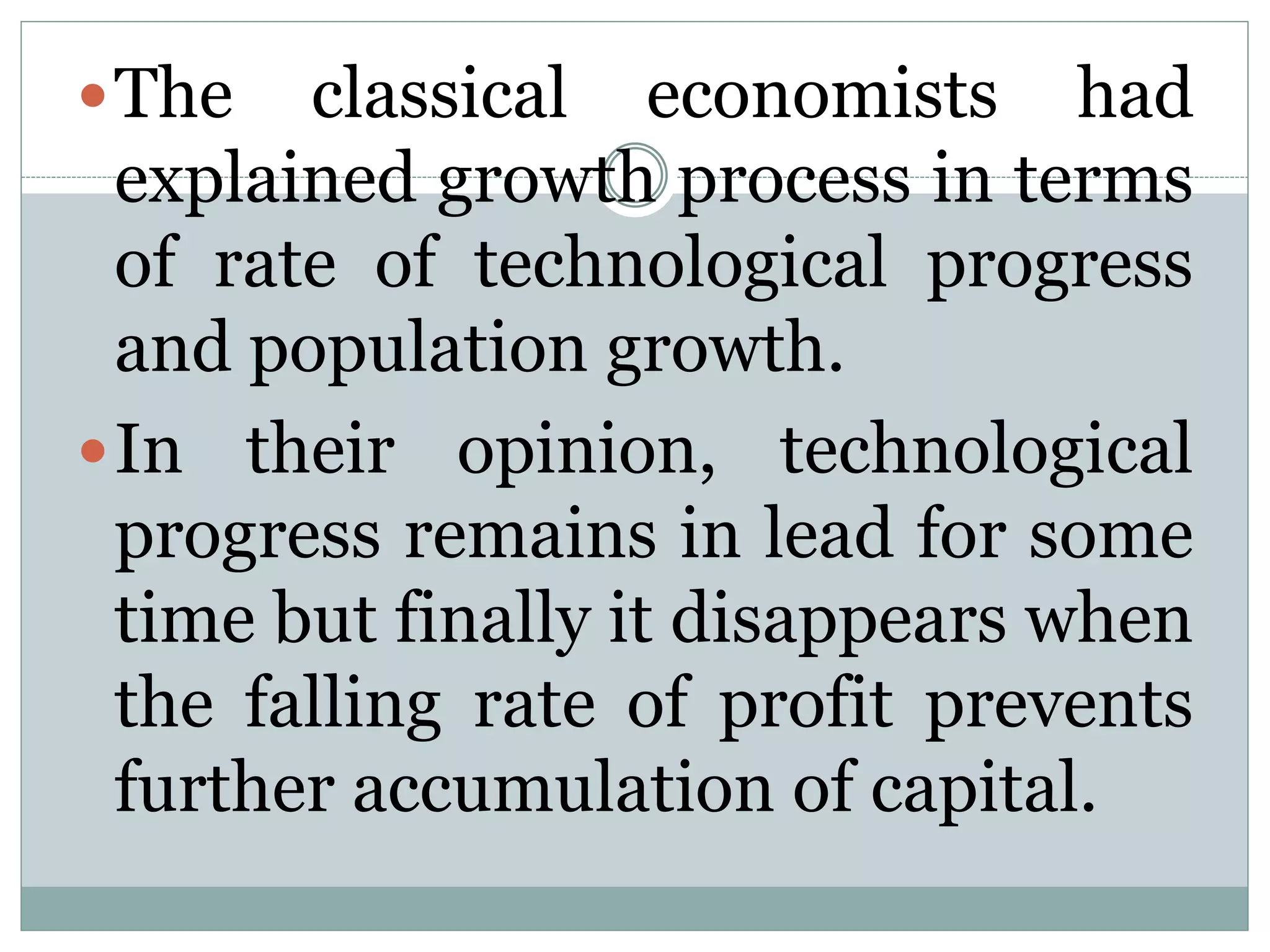 The classical theory of Economic Development | PPTX