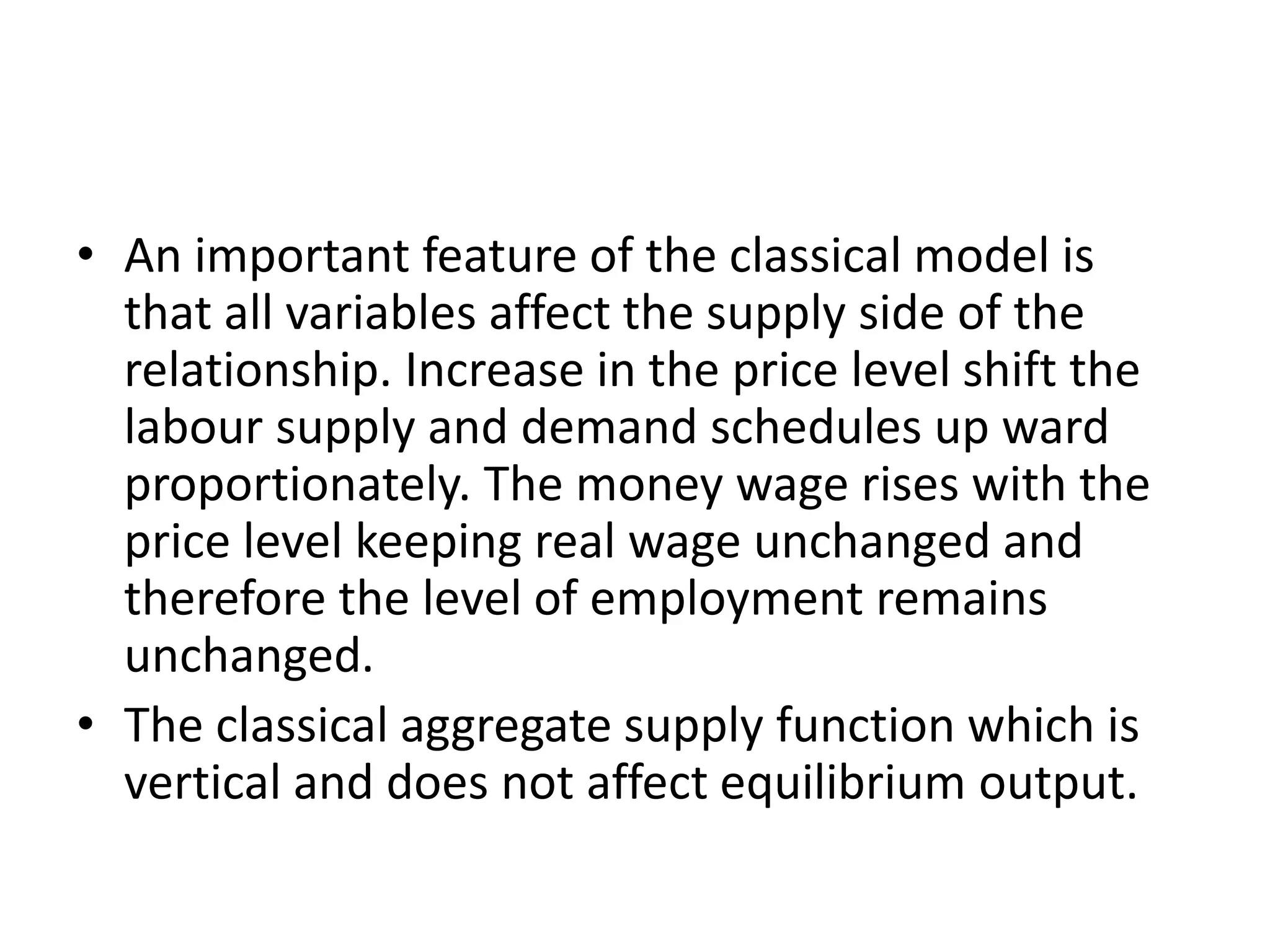 Classical theory of employment | PPTX