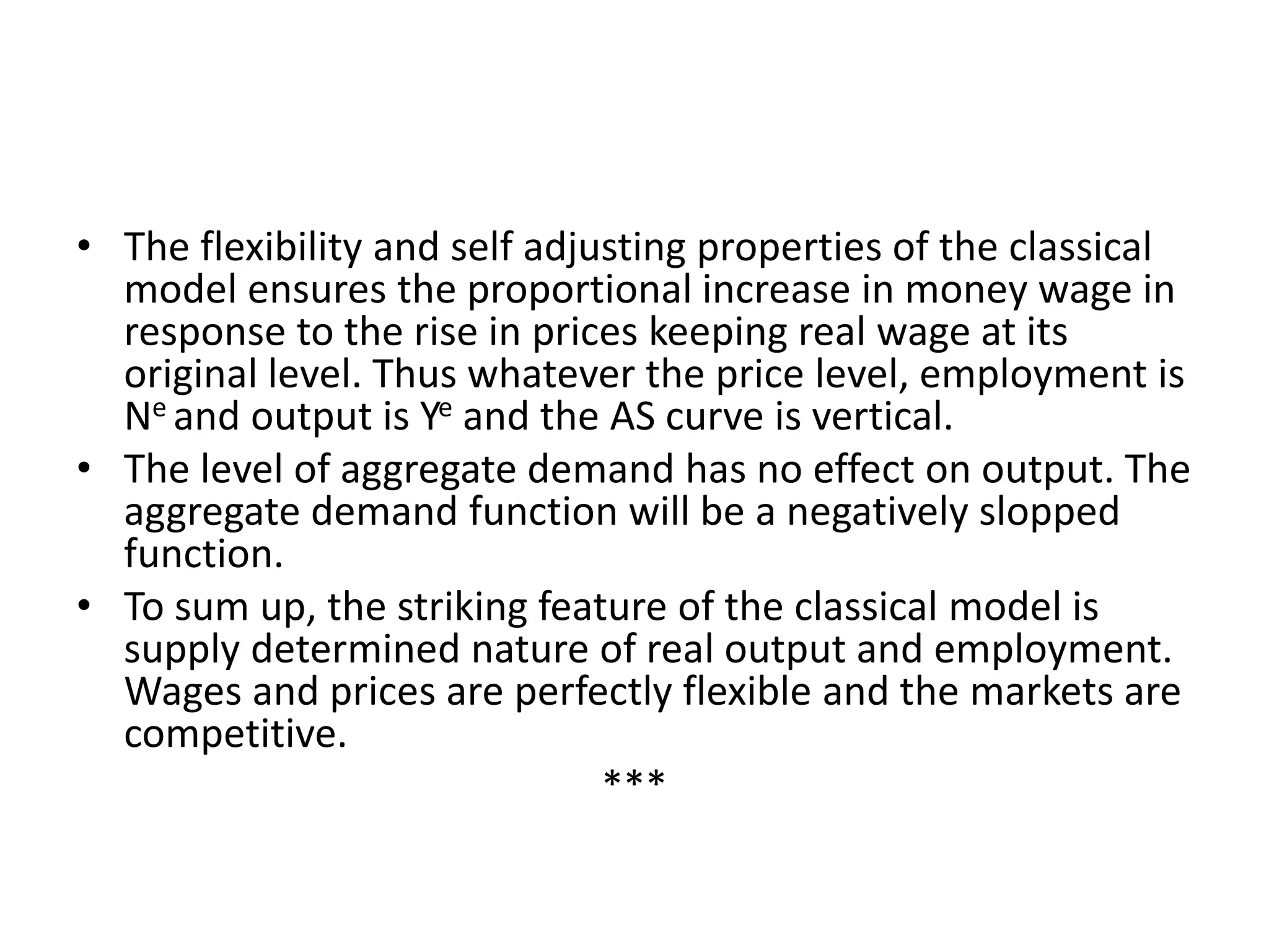 Classical theory of employment | PPTX