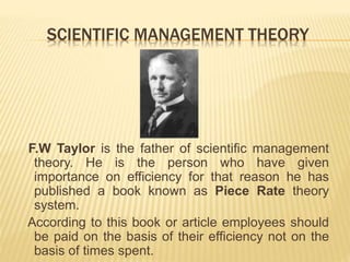 Classical theory of management | PPTX