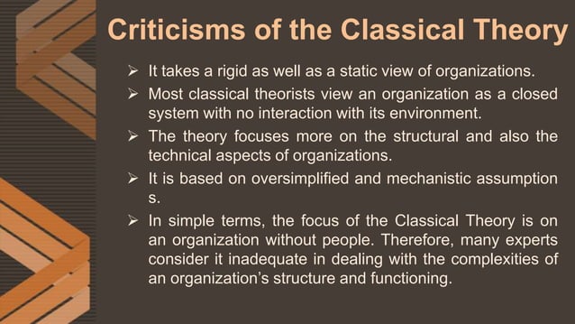 Classical theory ppt | PPTX