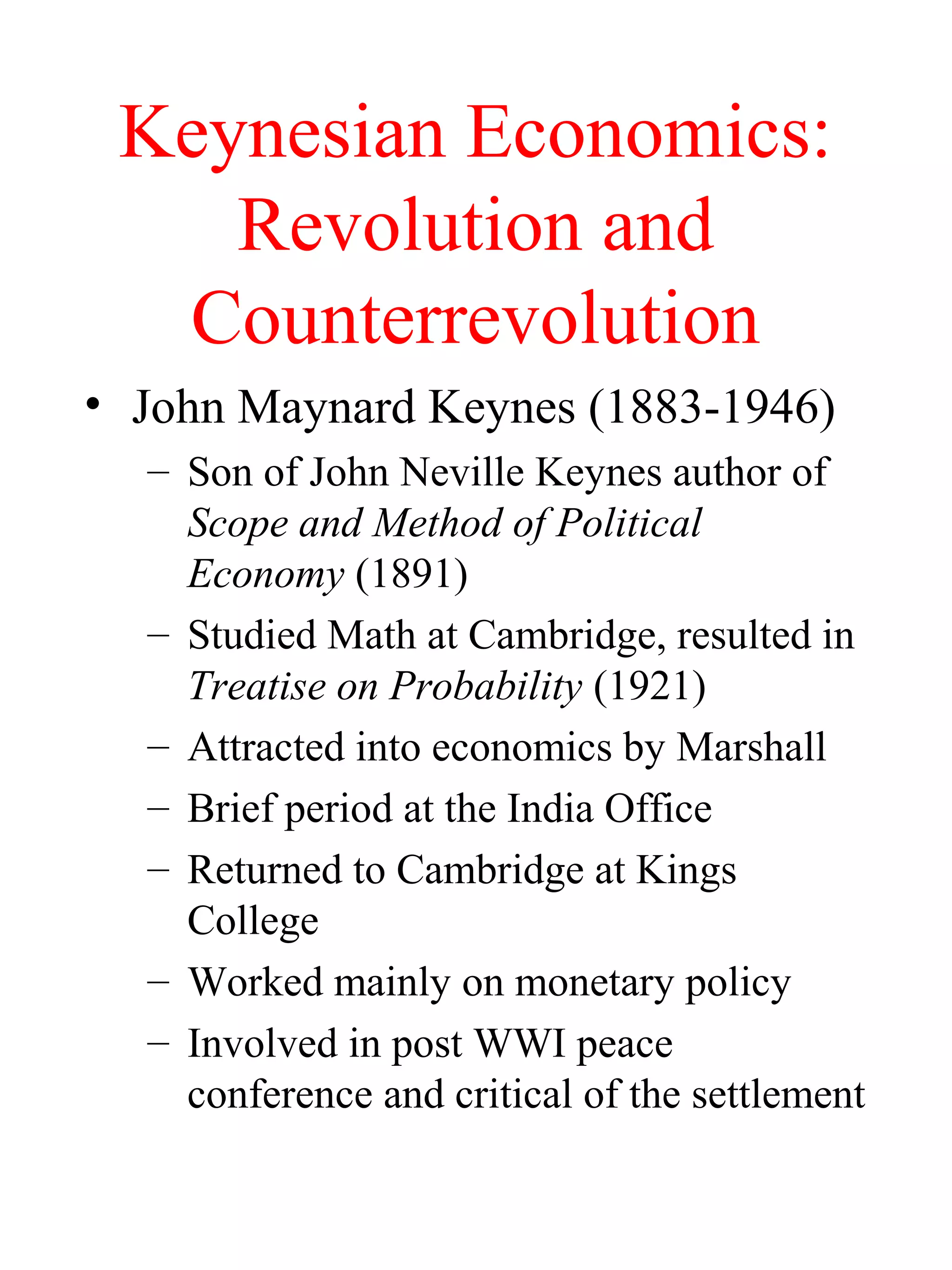 Classical versus keynes | PPT
