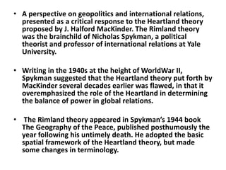 Classical views of geopolitics | PPTX