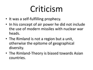 Classical views of geopolitics | PPTX