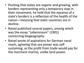 Classical views of geopolitics | PPTX