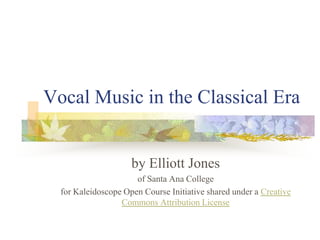 Classical Vocal Music | PPT
