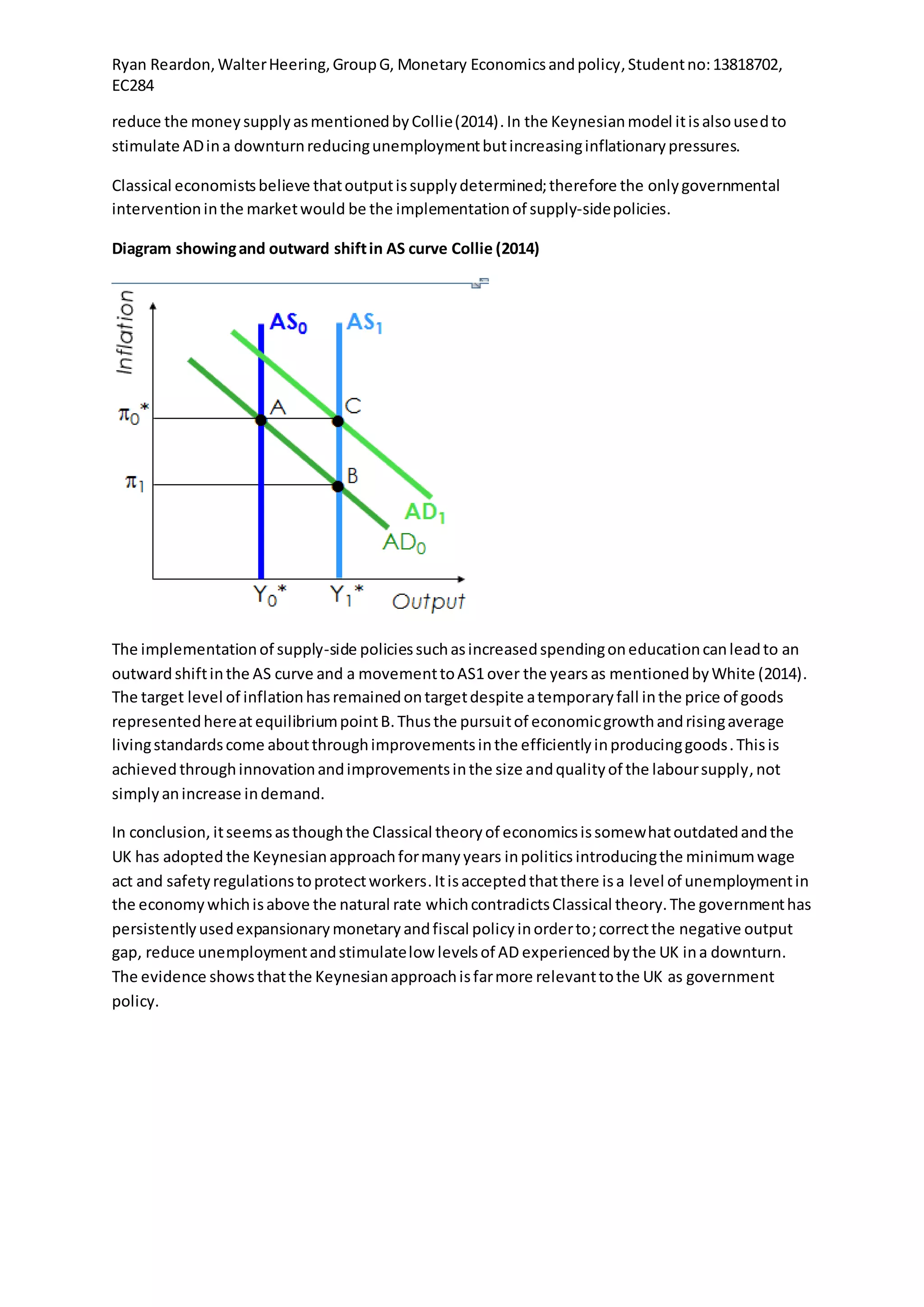 Classical vs keynesian theory | DOCX