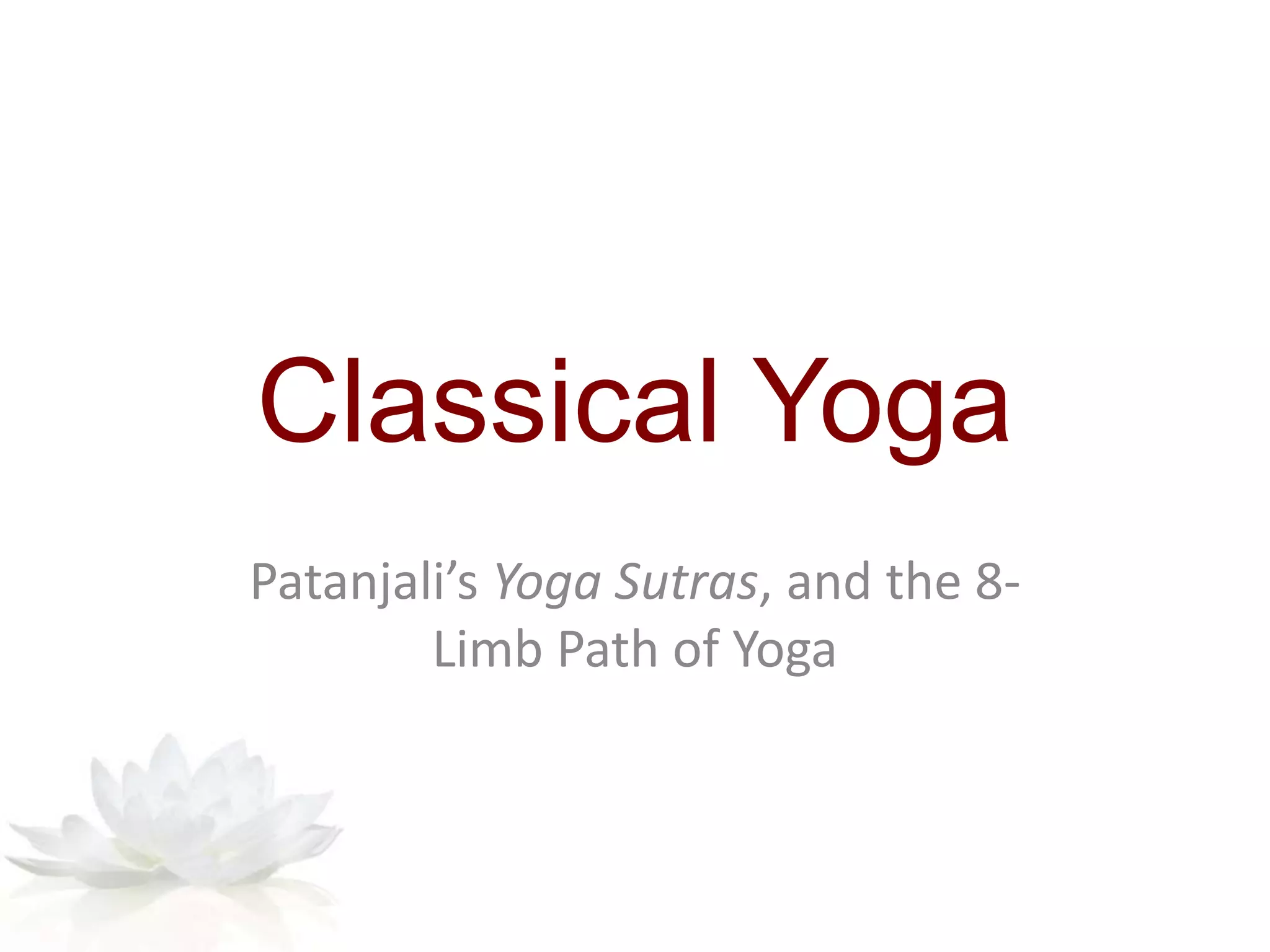 Classical yoga | PPT