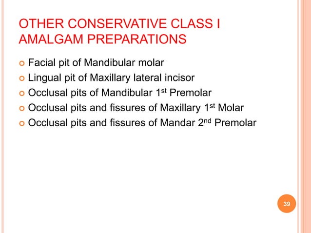 Class i cavity preparation | PPTX
