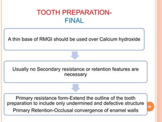 Class i cavity preparation | PPTX