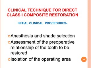 Class i cavity preparation | PPTX