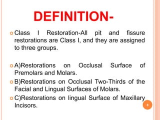 Class i cavity preparation | PPTX