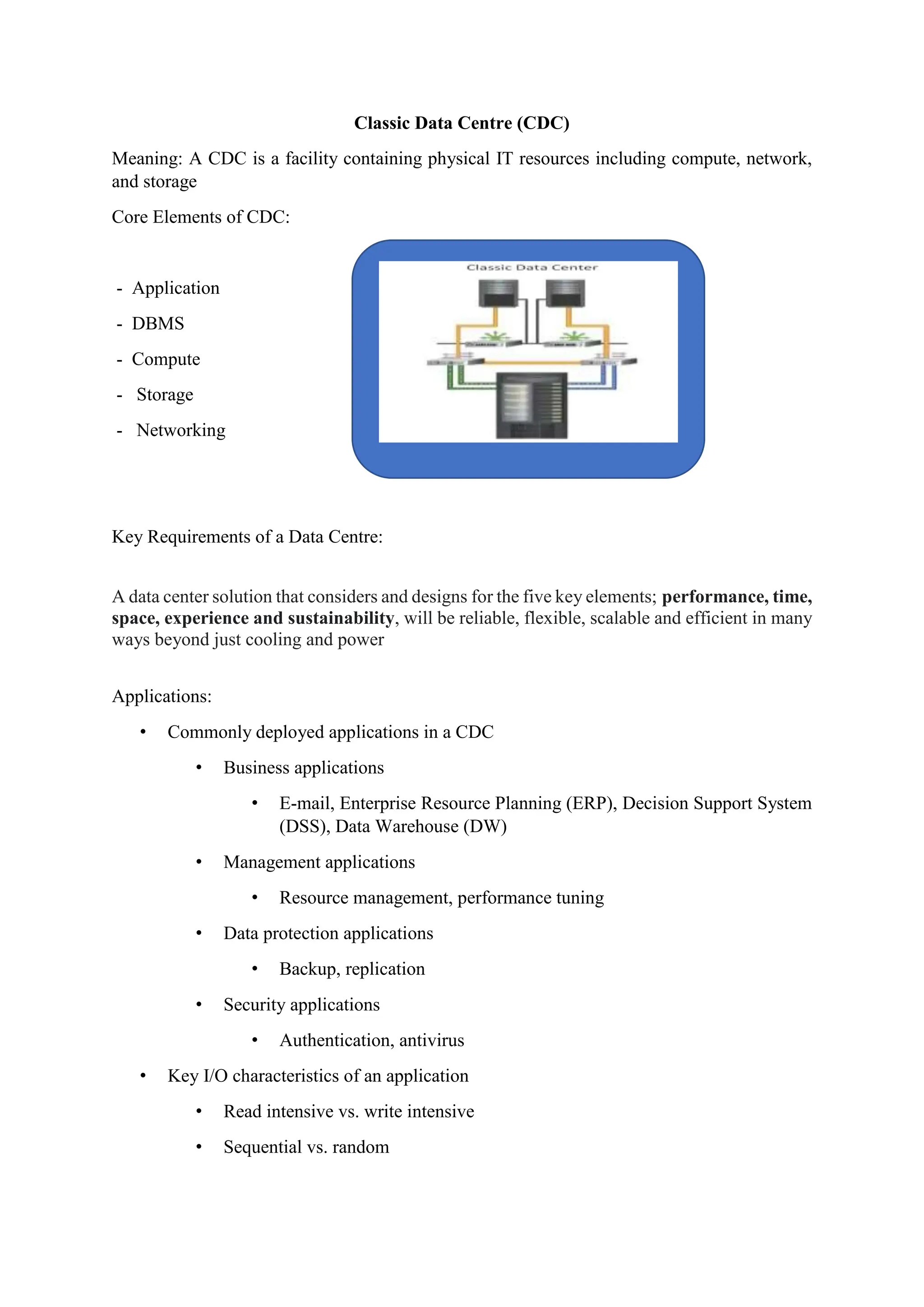 cloud service management.Details of classic data center | DOCX