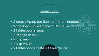 Classic Dinner Rolls Recipe - Limbo, EKO | PDF