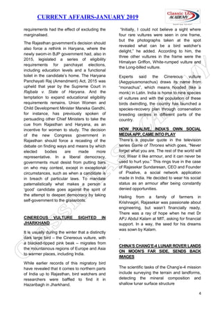 January 2019 current affairs | PDF