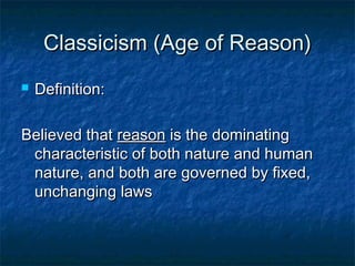 Classicism vs romanticism | PPT