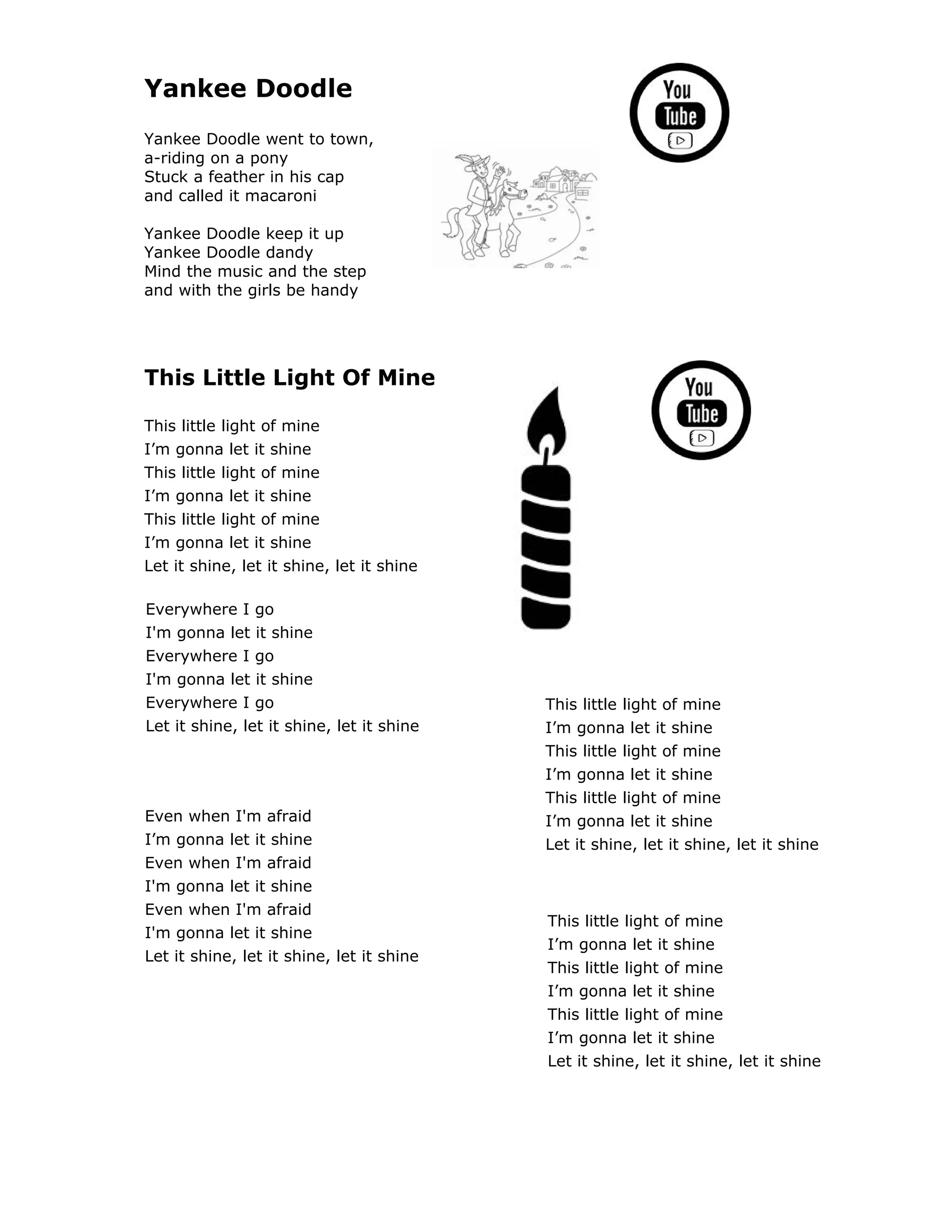 Classic kid songs lyrics booklet with audio | PDF