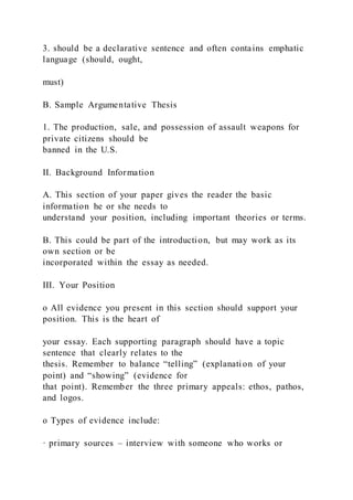 Classic Model for an Argument No one structure fits all wr | DOCX