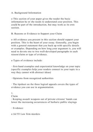 Classic Model for an ArgumentNo one structure fits all writt.docx