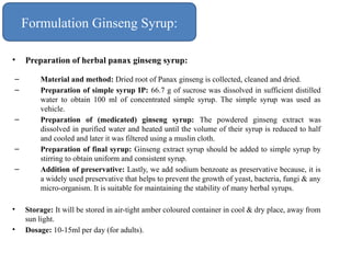 formulation & evaluation of ginseng syrup by CLASSIC PPT.pptx