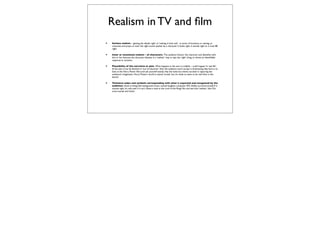 Classic realist text ppt wed eve pdf | PDF | Reality TV | Genres