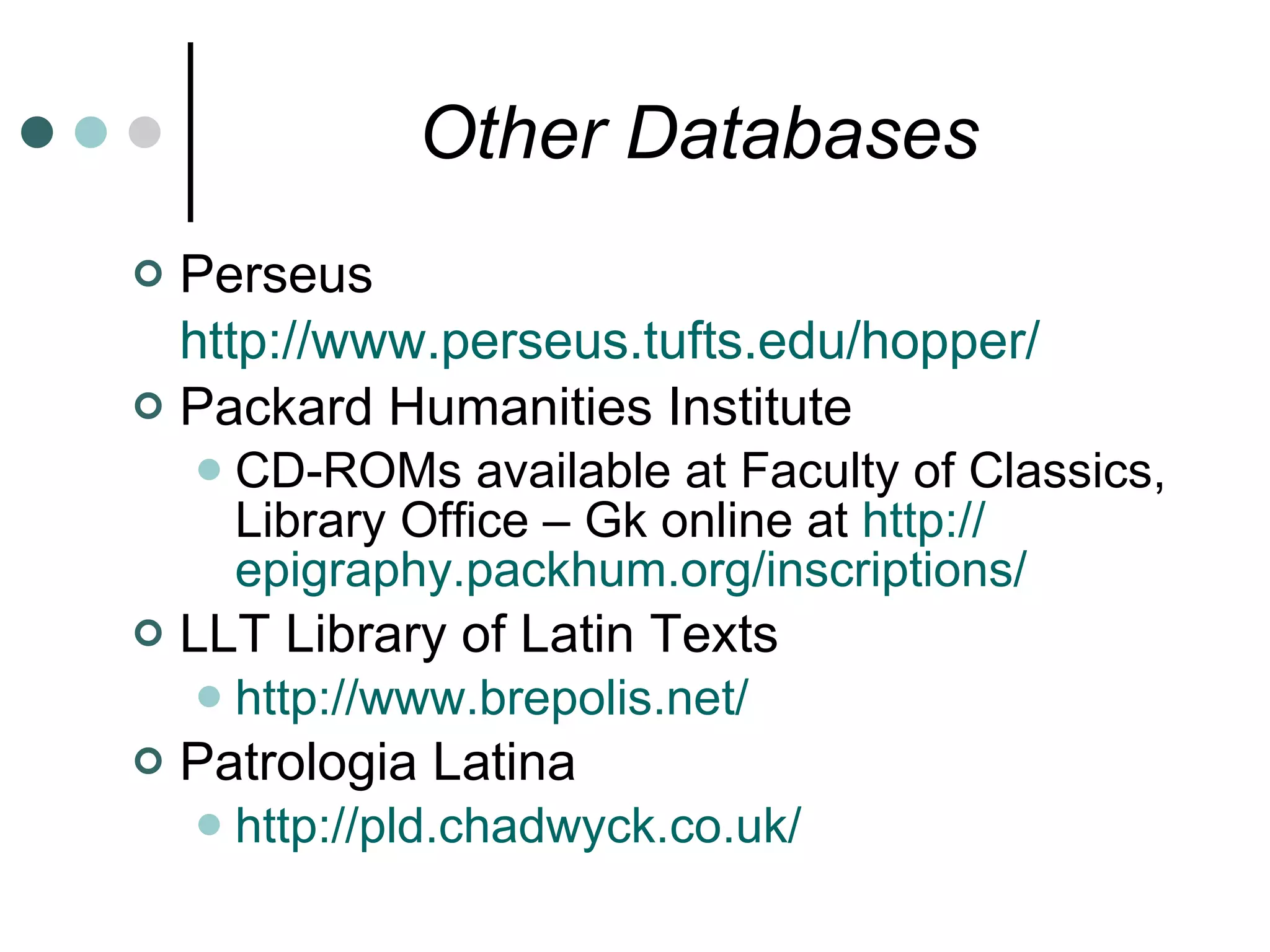 Classics electronic resources | PPT