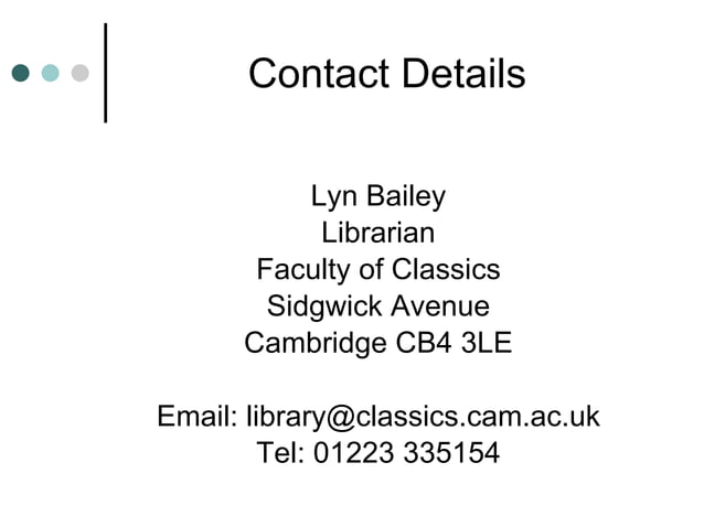 Classics electronic resources | PPT