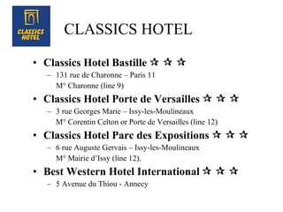 Classics hotel English version | PPT