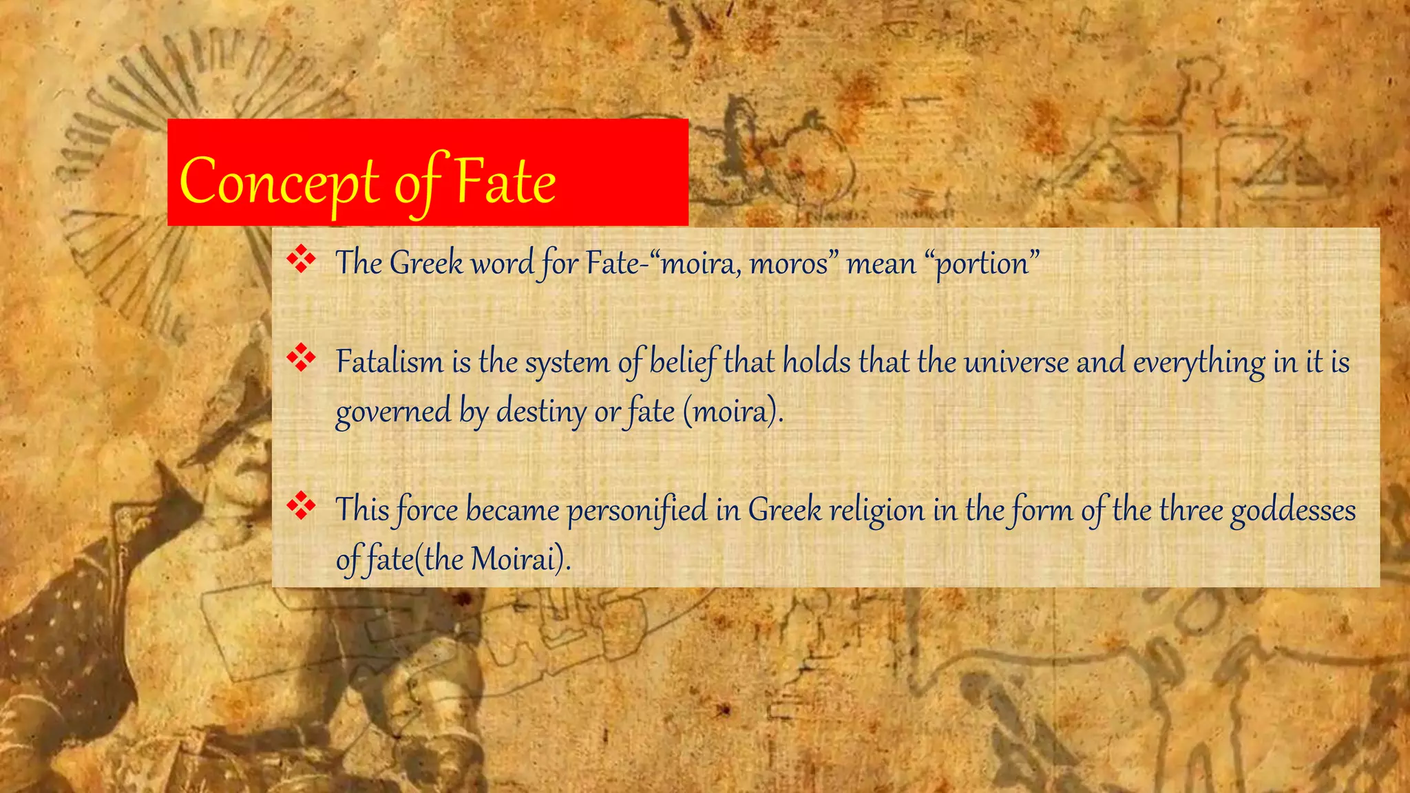 Role of Destiny in Greek Literature | PPTX