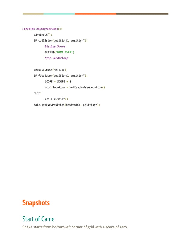 Snake Game Report | PDF | Web Development | Internet