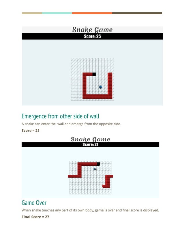 Snake Game Report | PDF | Web Development | Internet