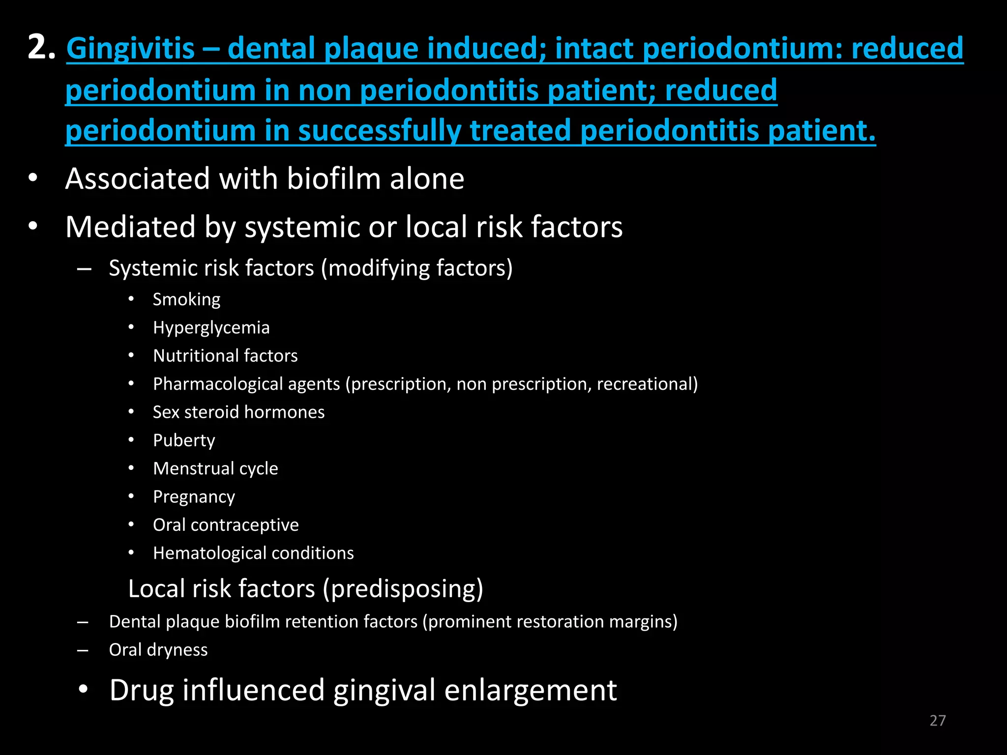 AAP 2017 CLASSIFICATION OF PERIODONTAL DISEASE PART 1 | PPTX