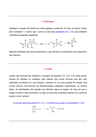Classificacao enzimas | PDF