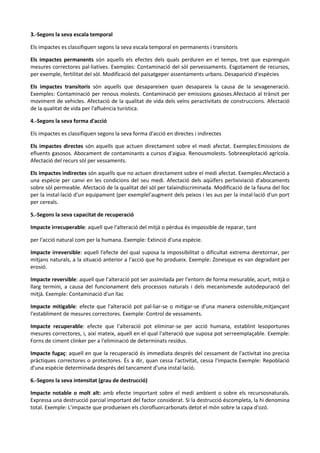 Classificació dels impactes ambientals | DOCX